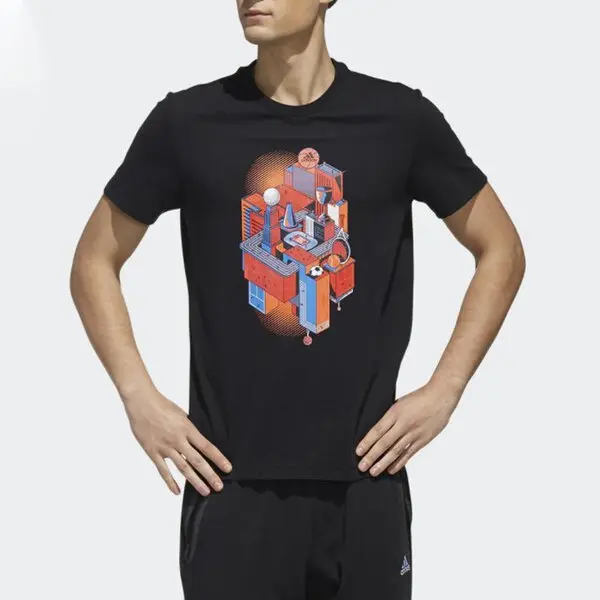 Adidas Printing Short Sleeve Tee Multi-color