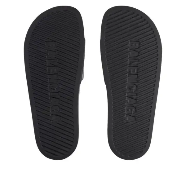 Balenciaga Pool Slide Sandal - Black/yellow