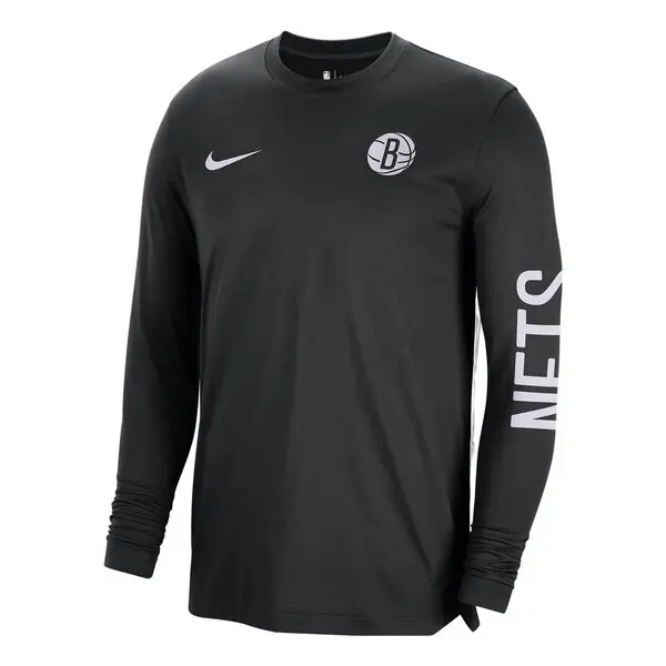 Nike Brooklyn Nets Dri-fit Long Sleeve T-shirt - Black