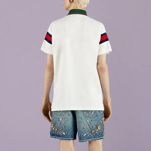 Gucci Cotton Jersey Polo With Web