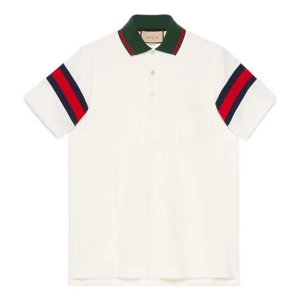 Gucci Cotton Jersey Polo With Web