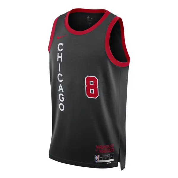 Nike Dri-fit Nba Swingman Jersey 2023/24 City Edition 'chicago Bulls Zach Lavine - Black