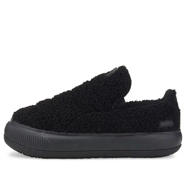 PUMA Suede Mayu Slip-on Teddy Sneakers - Black