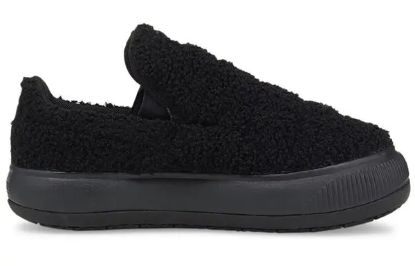 PUMA Suede Mayu Slip-on Teddy Sneakers - Black