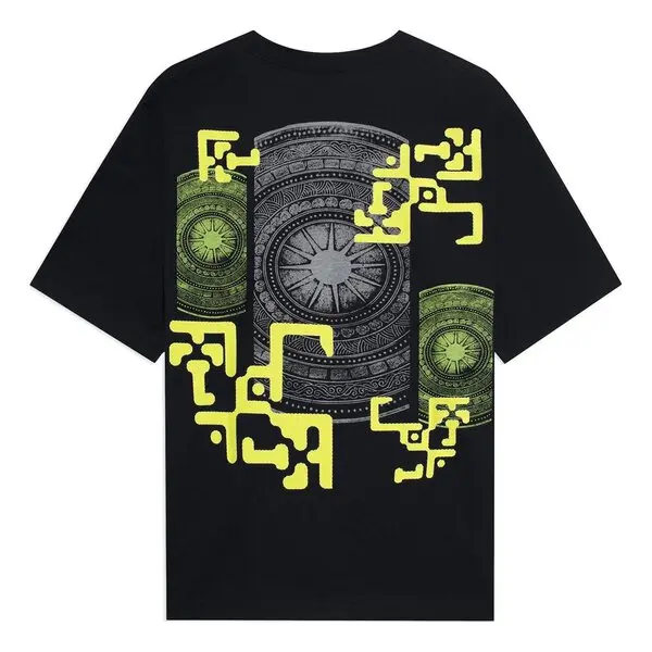 LI-NING Geometry Graphic T-shirt 'black Yellow
