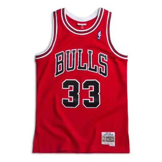 Mitchell & Ness Nba Scottie Pippen 33 Chicago Bulls Retro Jersey - Red
