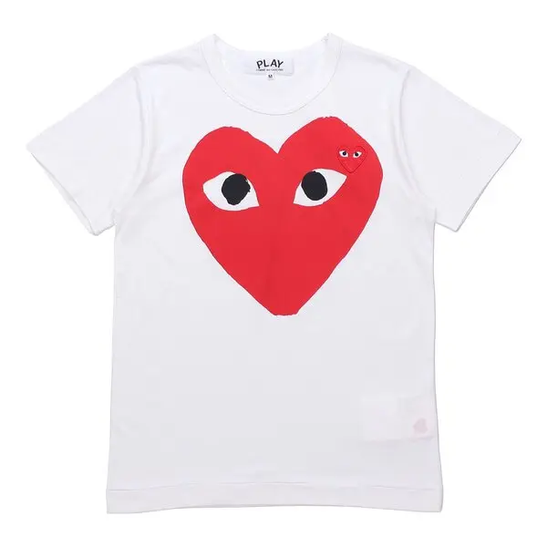 Play Comme Des Garcon Heart Emblem T-shirt - White