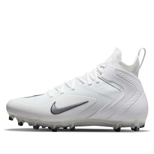 Nike Alpha Huarache Elite Lacrosse Cleats - White/silver