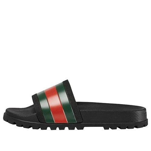 Gucci Web Slide Sandals - Black