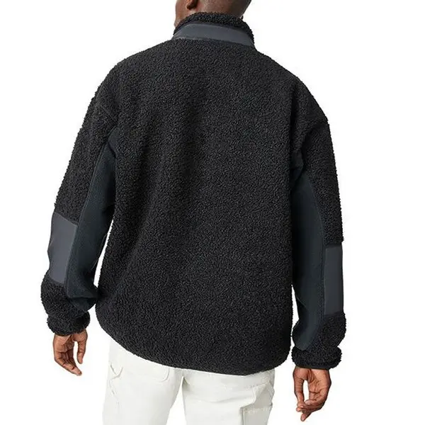CONVERSE Splicing Fleece Stand Collar Zip-up Jacket