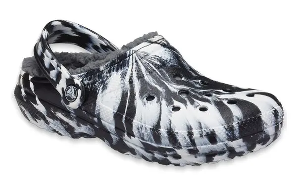 CROCS Classic Lined Clog Outdoor Sandals - White/black