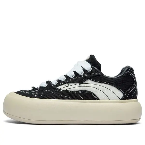 LI-NING Puff Platform Sneakers - Black/beige