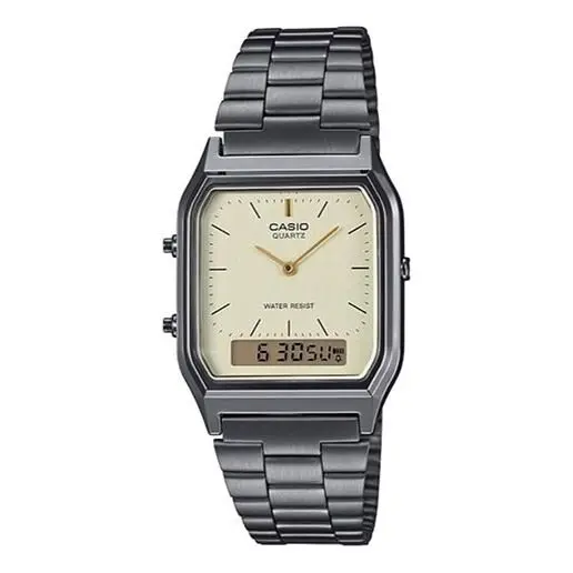 Casio Stainless Steel Digital Analog Watch - Grey