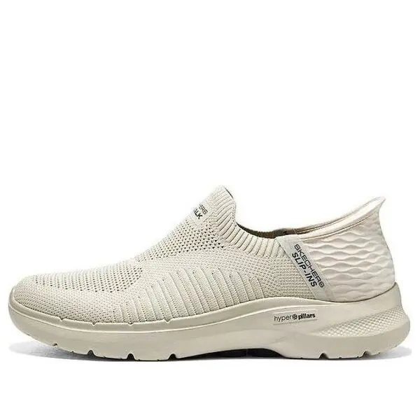 Sketchers Go Walk 6 "slip-ins" Athletic Sneakers - Beige
