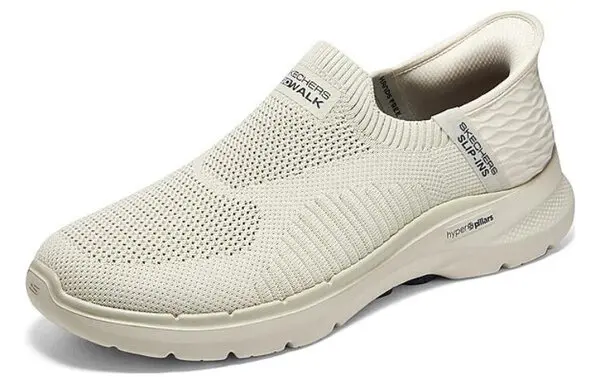 Sketchers Go Walk 6 "slip-ins" Athletic Sneakers - Beige