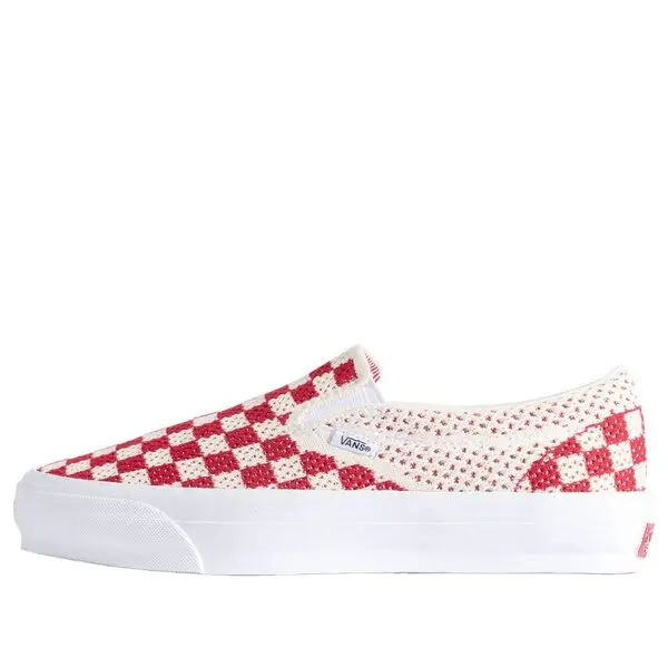 VANS Premium Slip-on Ek Red Checkerboard Knit - Red/marshmallow