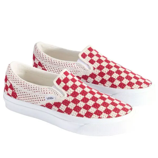 VANS Premium Slip-on Ek Red Checkerboard Knit