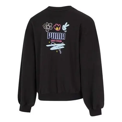 PUMA Graphic Sweatshirt - Black/blue