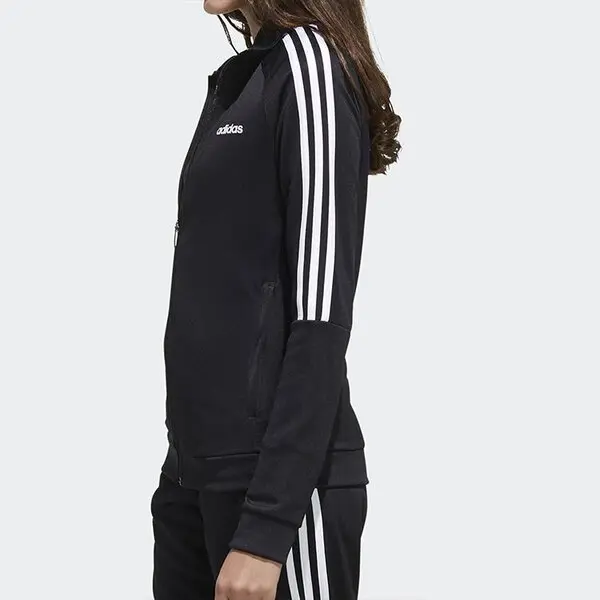 Adidas Stand Collar Casual Sports Jacket - Black