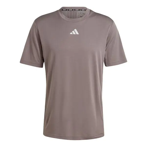 Adidas Hiit Workout 3-stripes T-shirt - Taupe
