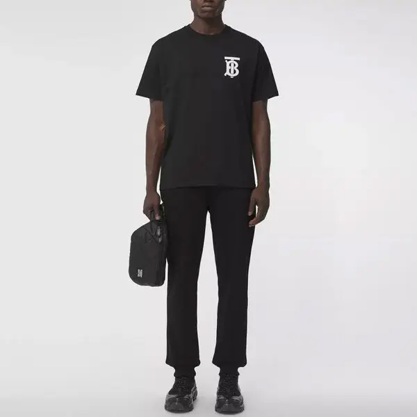 Burberry Pattern Cotton Loose Classic Short Sleeve