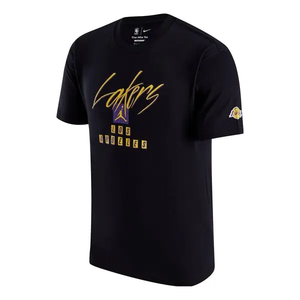 JORDAN Los Angeles Lakers Courtside Statement Edition Nba Max90 T-shirt Asia Sizing - Black
