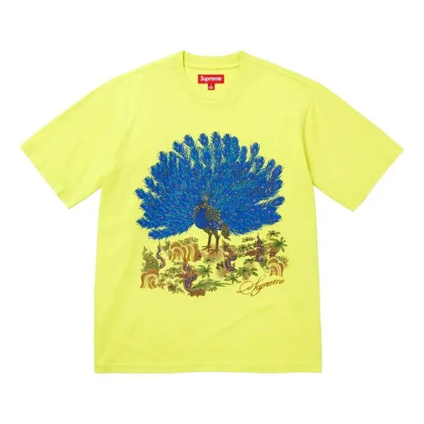 Supreme Fw25 Peacock S/s T-shirt - Lime