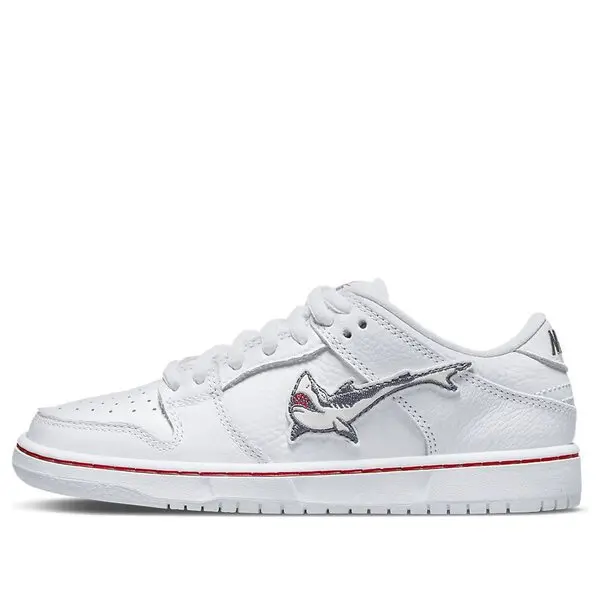 Nike Oski X Dunk Low Sb 'great White Shark' Sneakers - White/grey