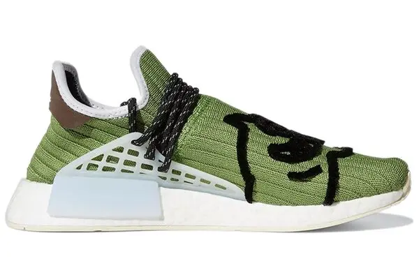 Adidas X Bbc Ice Cream X Pharrell Nmd Human Race 'running Dog' Sneakers - Green/white/black