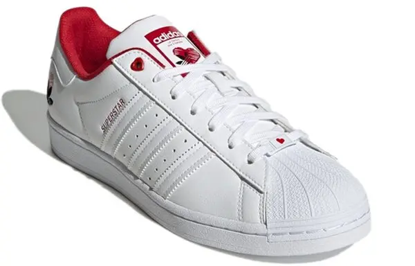 Adidas Superstar "valentine's Day White" Sneakers - White/red