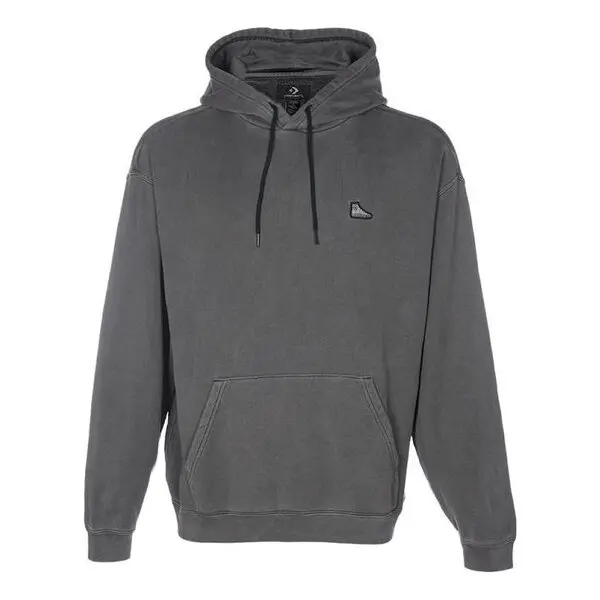 CONVERSE Loose Fit Hoodie With Sneaker Patch - Black/grey