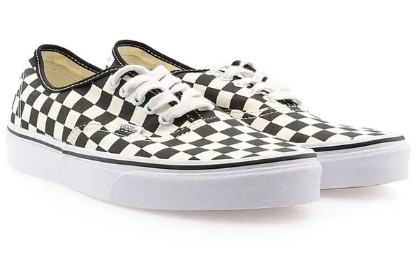 VANS Authentic 'golden Coast' Checkerboard Canvas Low Top Sneakers
