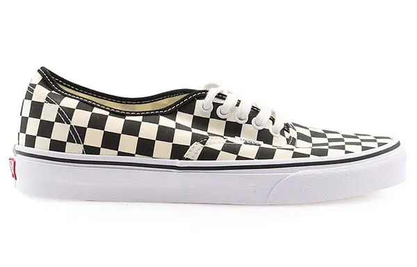 VANS Authentic 'golden Coast' Checkerboard Canvas Low Top Sneakers - Black