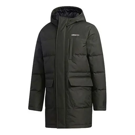 Adidas Neo Wint Dwn Prka Hooded Down Jacket - Brown