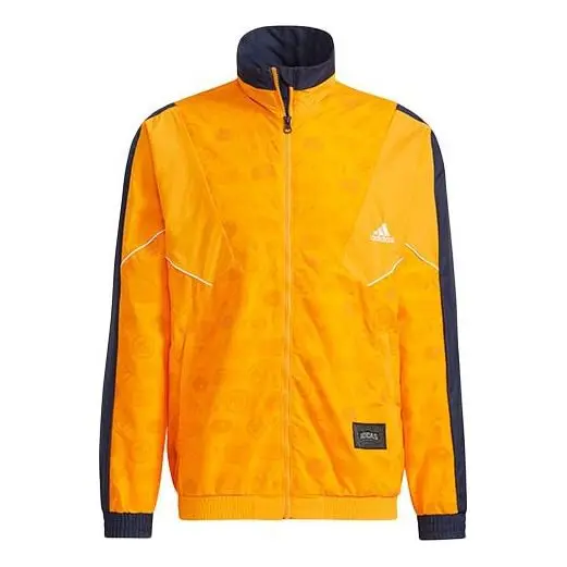 Adidas Printed Track Jacket - Orange