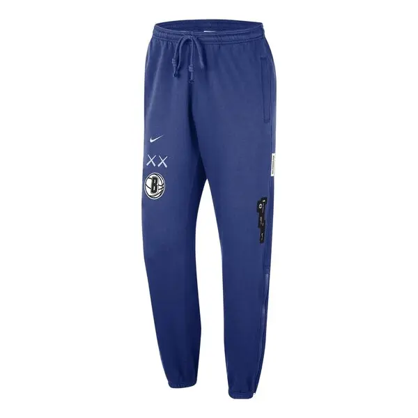 Nike X Kaws X Nba Brooklyn Nets City Edition Pants 'blue - Blue/white
