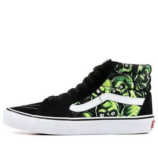 VANS Supreme X Sk8-hi "glow-in-the-dark Skull Pile" High-top Sneakers - Black