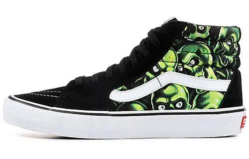 VANS Supreme X Sk8-hi "glow-in-the-dark Skull Pile" High-top Sneakers - Black