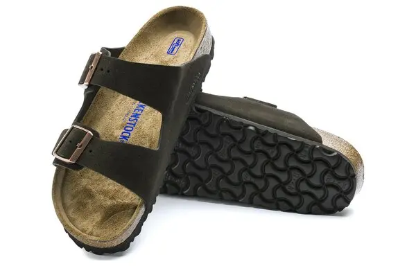 BIRKENSTOCK Arizona Soft Footbed Suede Leather Sandals - Mocha