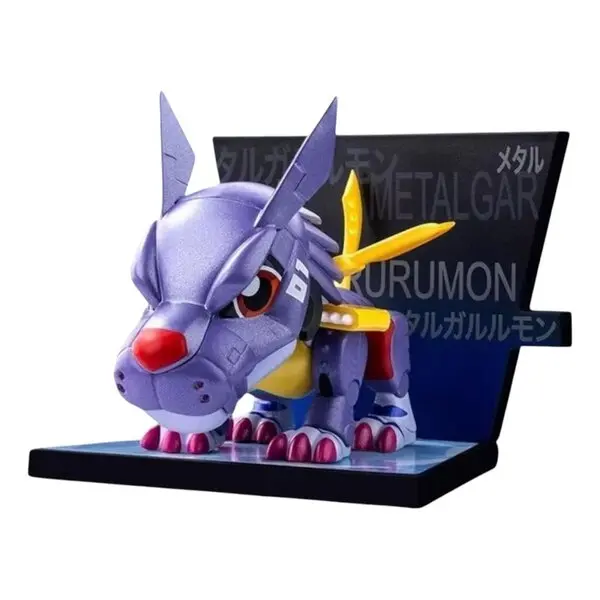 POP MART Digimon Fridge Magnet Sealed Case 'metal Garurumon - Multi-color