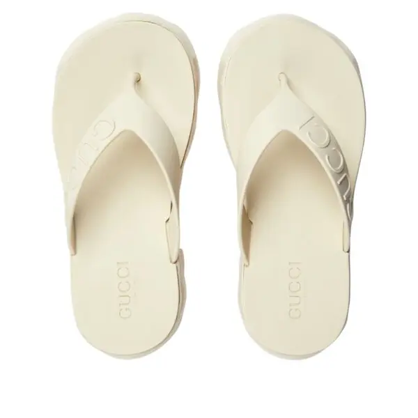 Gucci Thong Platform Sandal - White