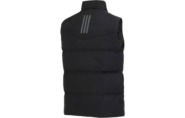Adidas Puffer Down Vest With Stand Collar - Black