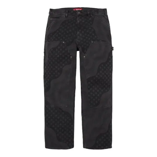 Supreme Flag Double Knee Painter Pant - Black