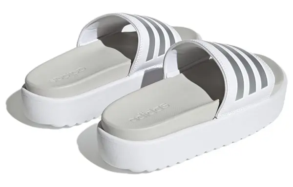 Adidas Adilette Platform Slide - Cloud White/zero Metallic/grey One