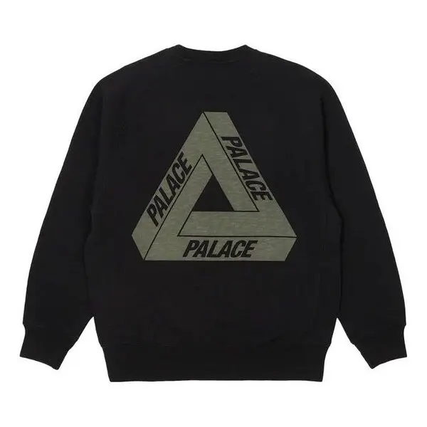 PALACE Tri-ferg Slub Crew Sweater - Black