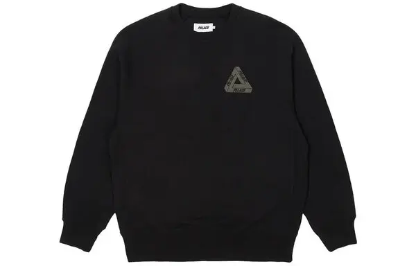 PALACE Tri-ferg Slub Crew Sweater - Black