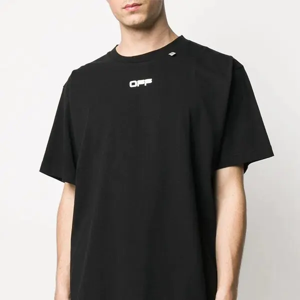 Off-White Ss20 Caravaggio Square Back Logo-print Loose Short Sleeve
