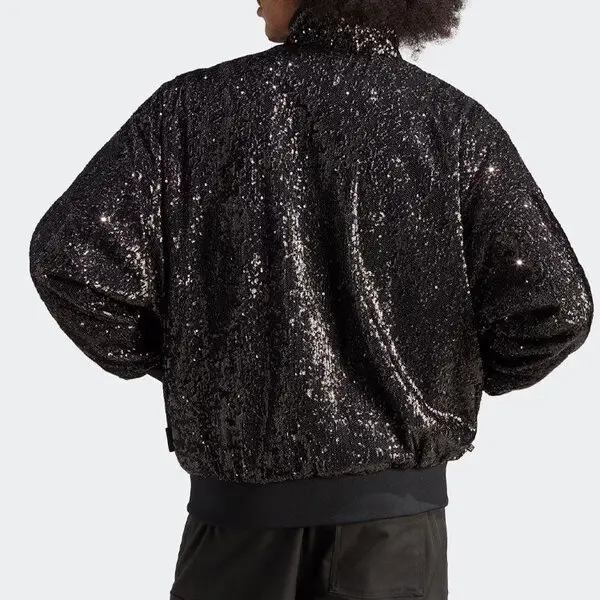 Adidas Sequin Track Jacket - Black