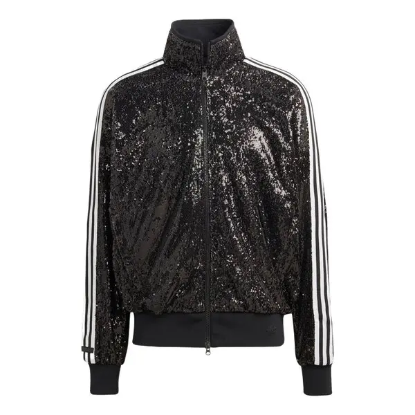 Adidas Sequin Track Jacket - Black