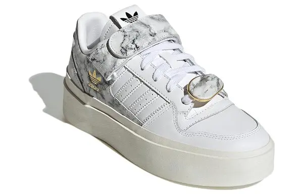Adidas Originals Forum Bonega "marbled" Platform Sneakers - White/grey